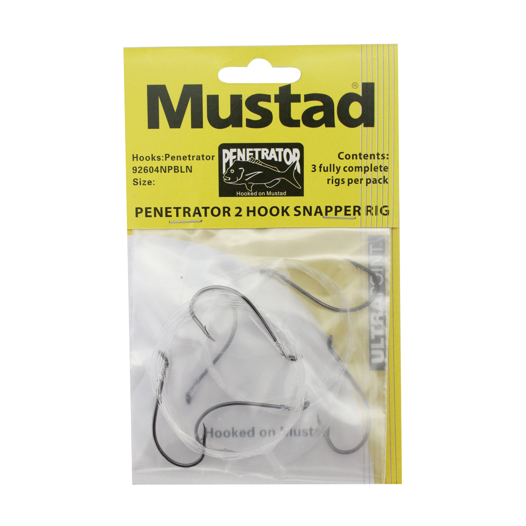 Mustad Penetrator 2 Hook Snapper Rig – Anglerpower Fishing Tackle