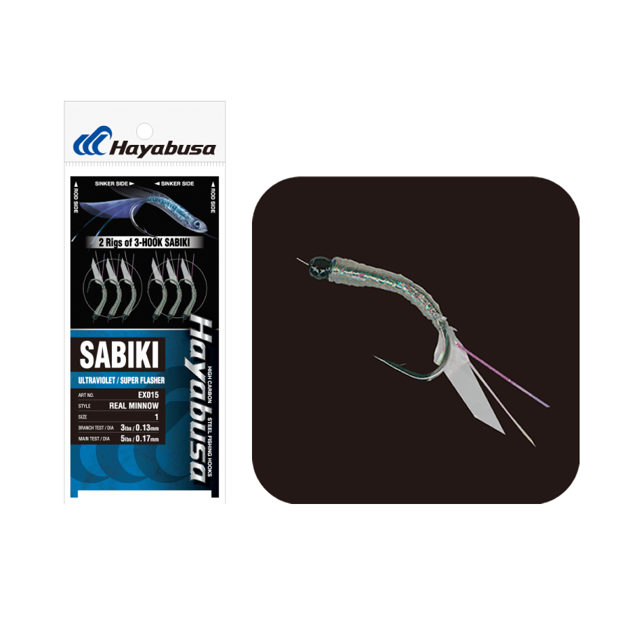 Hayabusa Sabiki EX015 Real Minnow (2 Rigs/Pack) – Anglerpower Fishing ...
